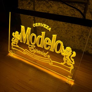 Modelo Especial LED Neon Gold Light Sign 8x12 - Etsy