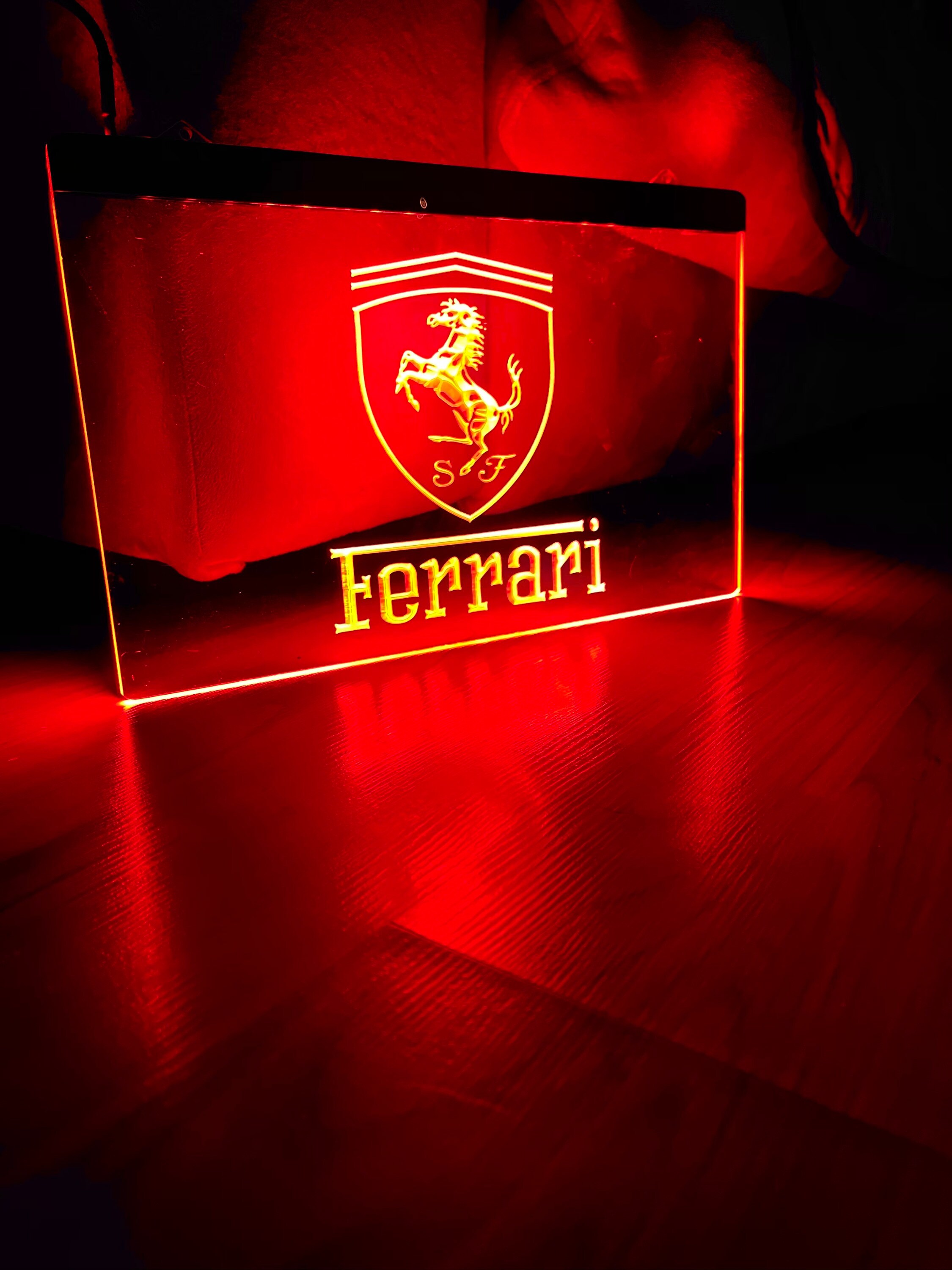 Ferrari LED Neon Red Light Sign 8x12 - Etsy