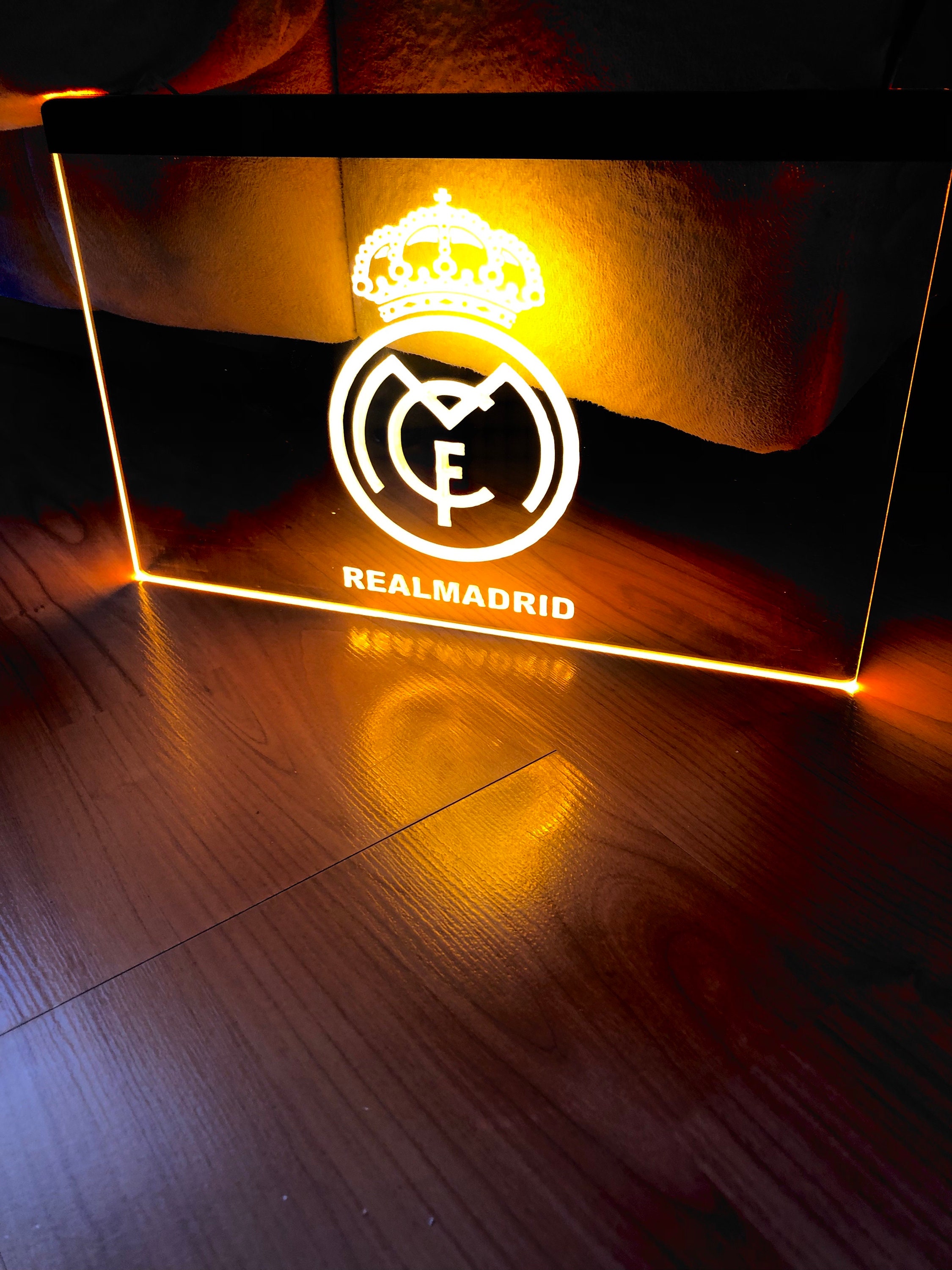 Real Madrid LED Neon Gold Light Sign 8x12 - Etsy