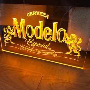 Modelo Especial LED Neon Gold Light Sign 8x12 - Etsy