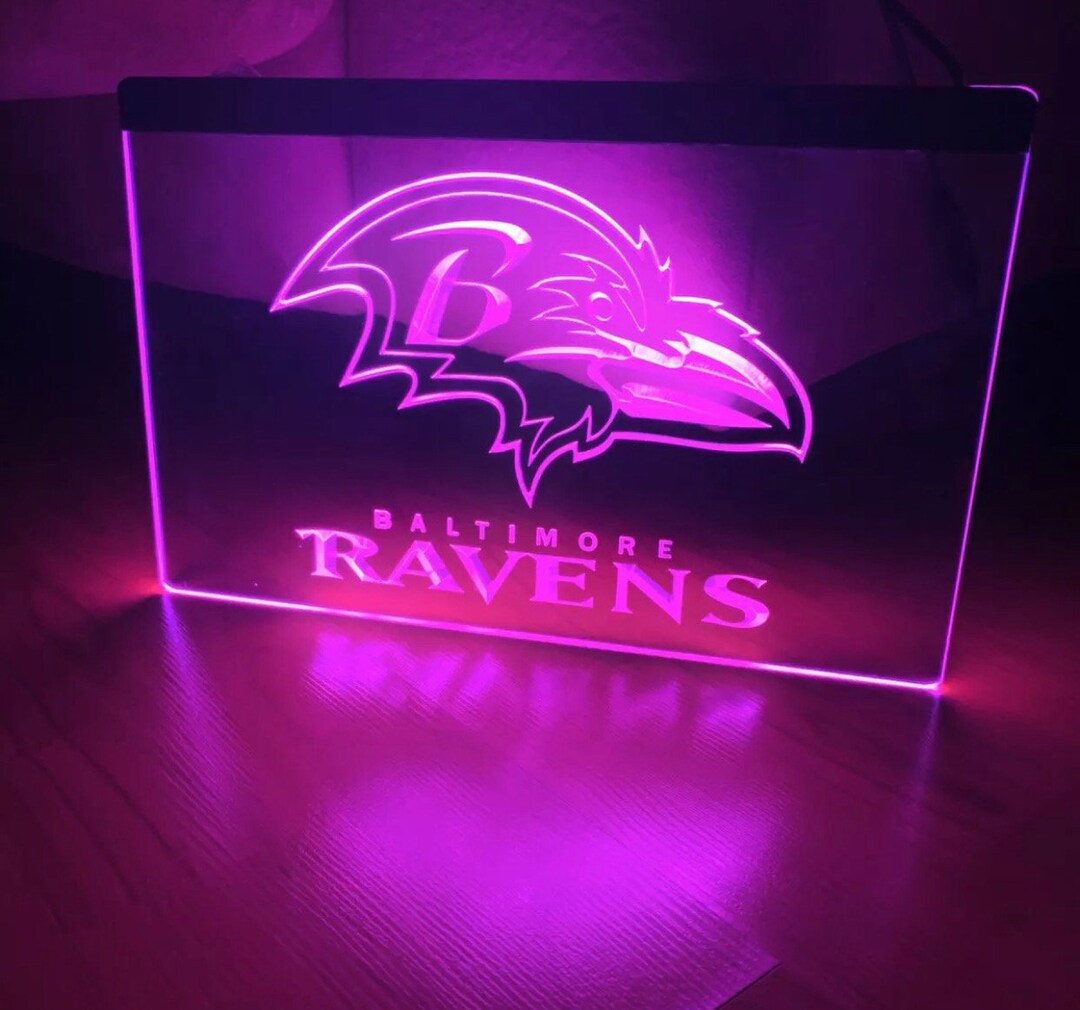 Baltimore Ravens LED Neon Purple Light Sign 8x12 - Etsy