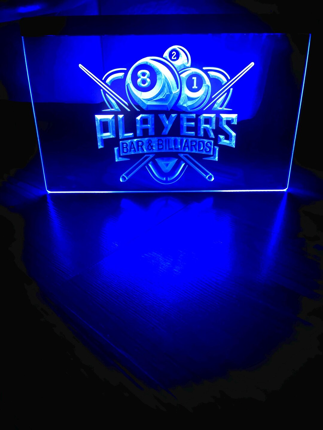Pool Billiards LED Neon Blue Light Sign 8x12 - Etsy