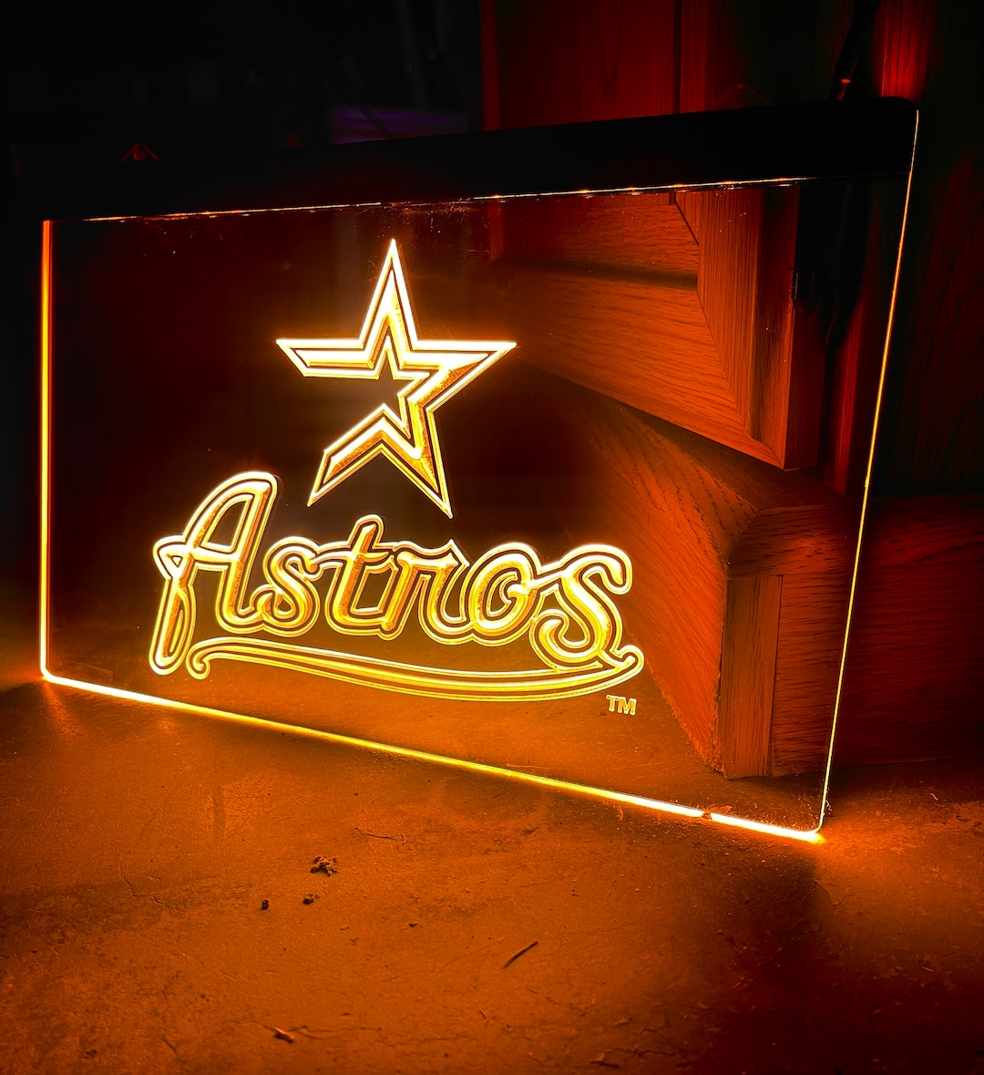 Houston Astros LED Neon Red Light Sign 8x12 - Etsy