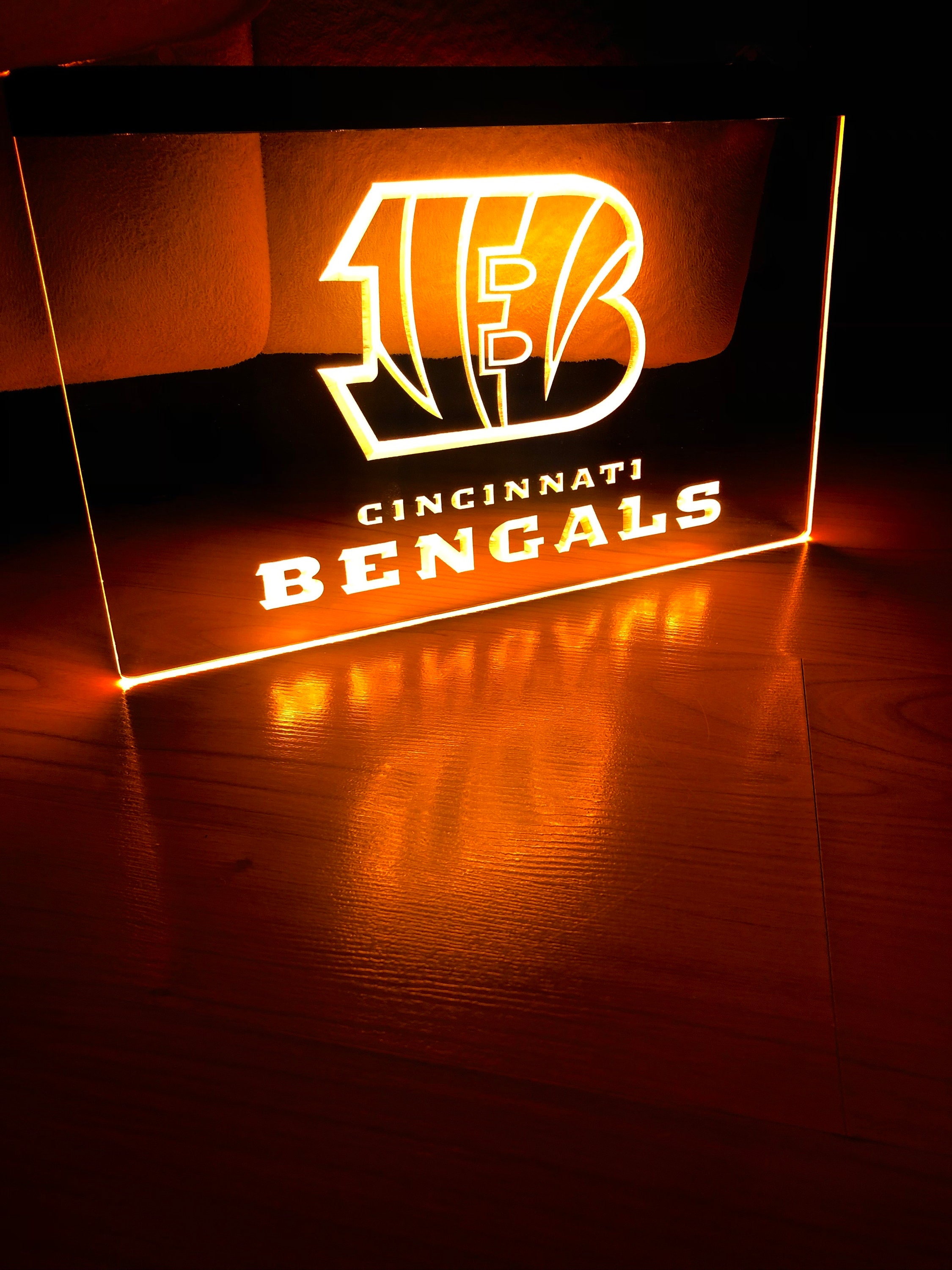 Cincinnati Bengals LED Neon Orange Light Sign 8x12 - Etsy