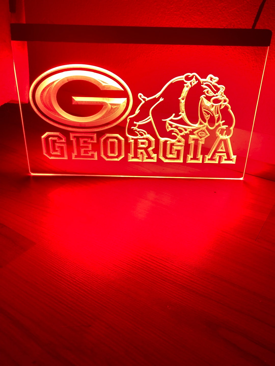 Georgia Bulldogs LED Neon Red Light Sign 8x12 - Etsy