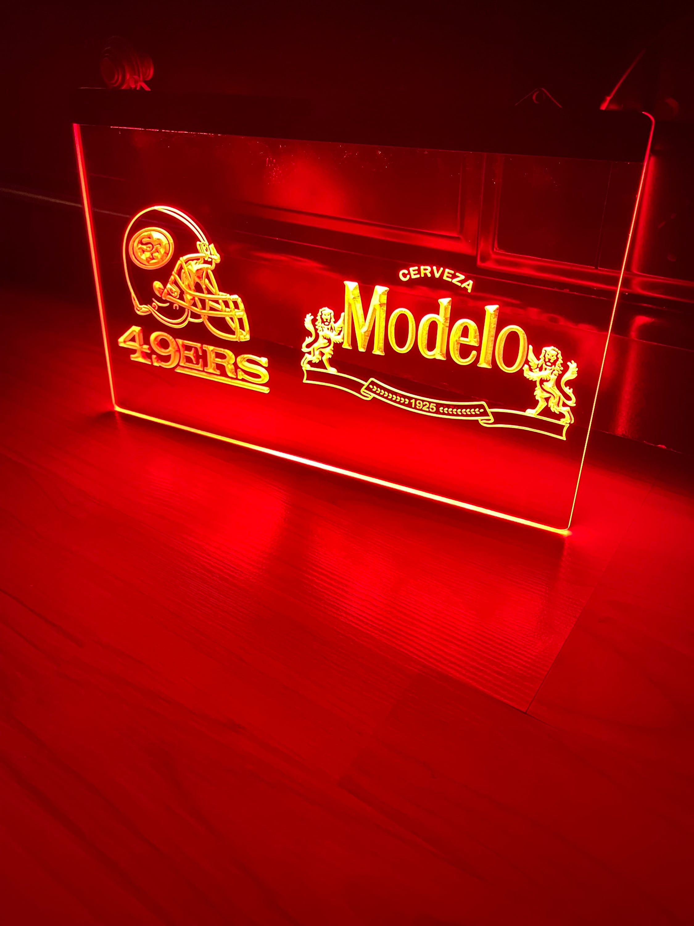 San Francisco 49ers Modelo LED Neon Red Light Sign 8x12 - Etsy