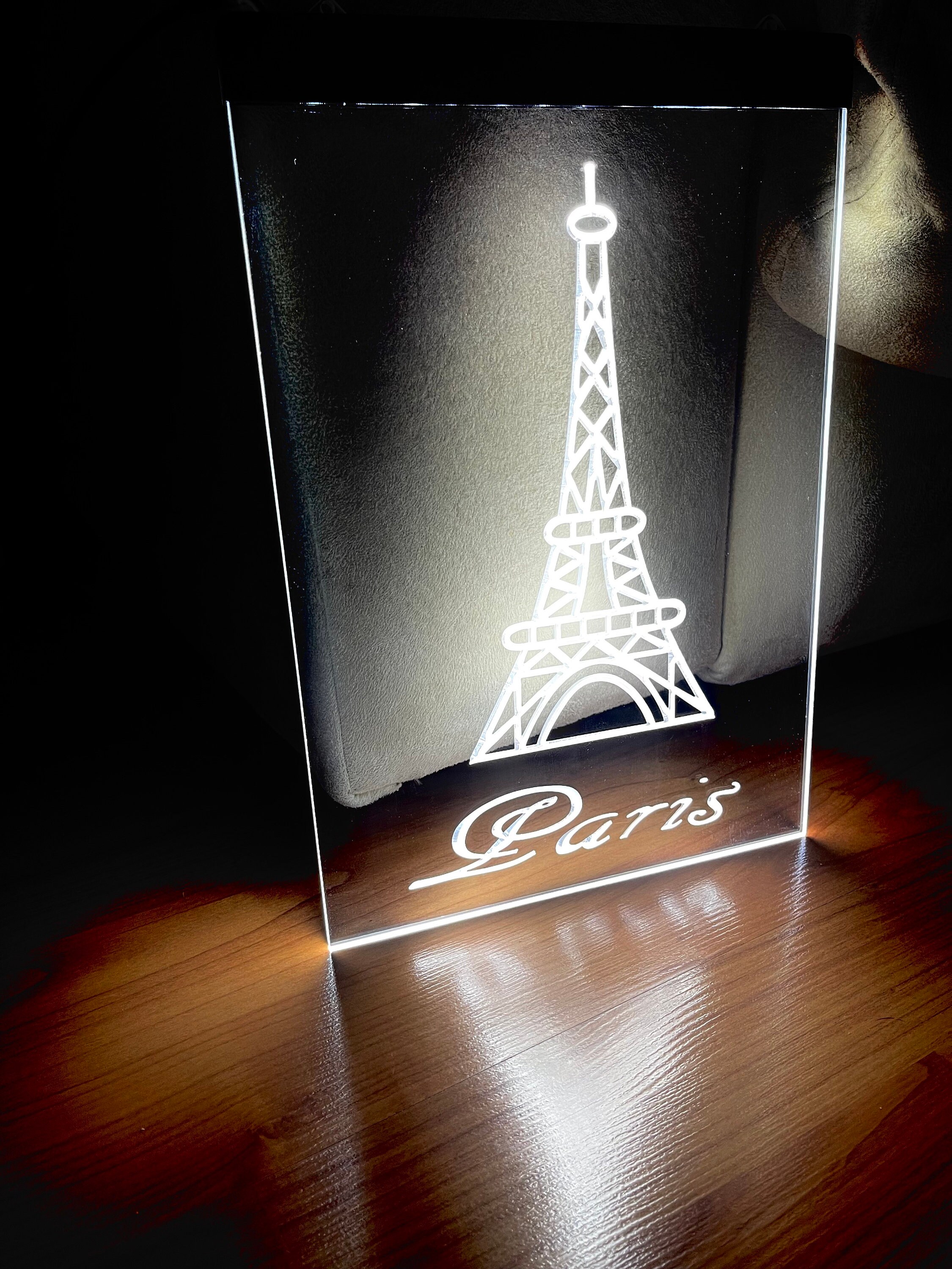 Paris LED Neon White Light Sign 8x12 - Etsy