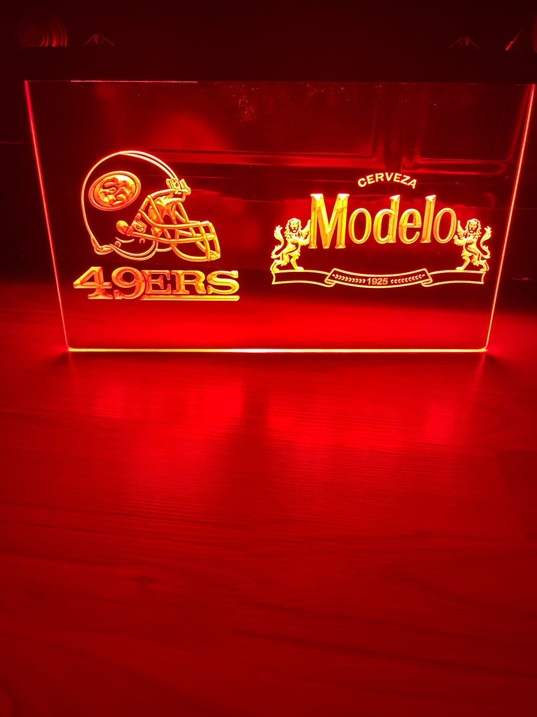 San Francisco 49ers Modelo LED Neon Red Light Sign 8x12 - Etsy