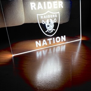 Raider Nation LED Neon White Light Sign 8x12 - Etsy
