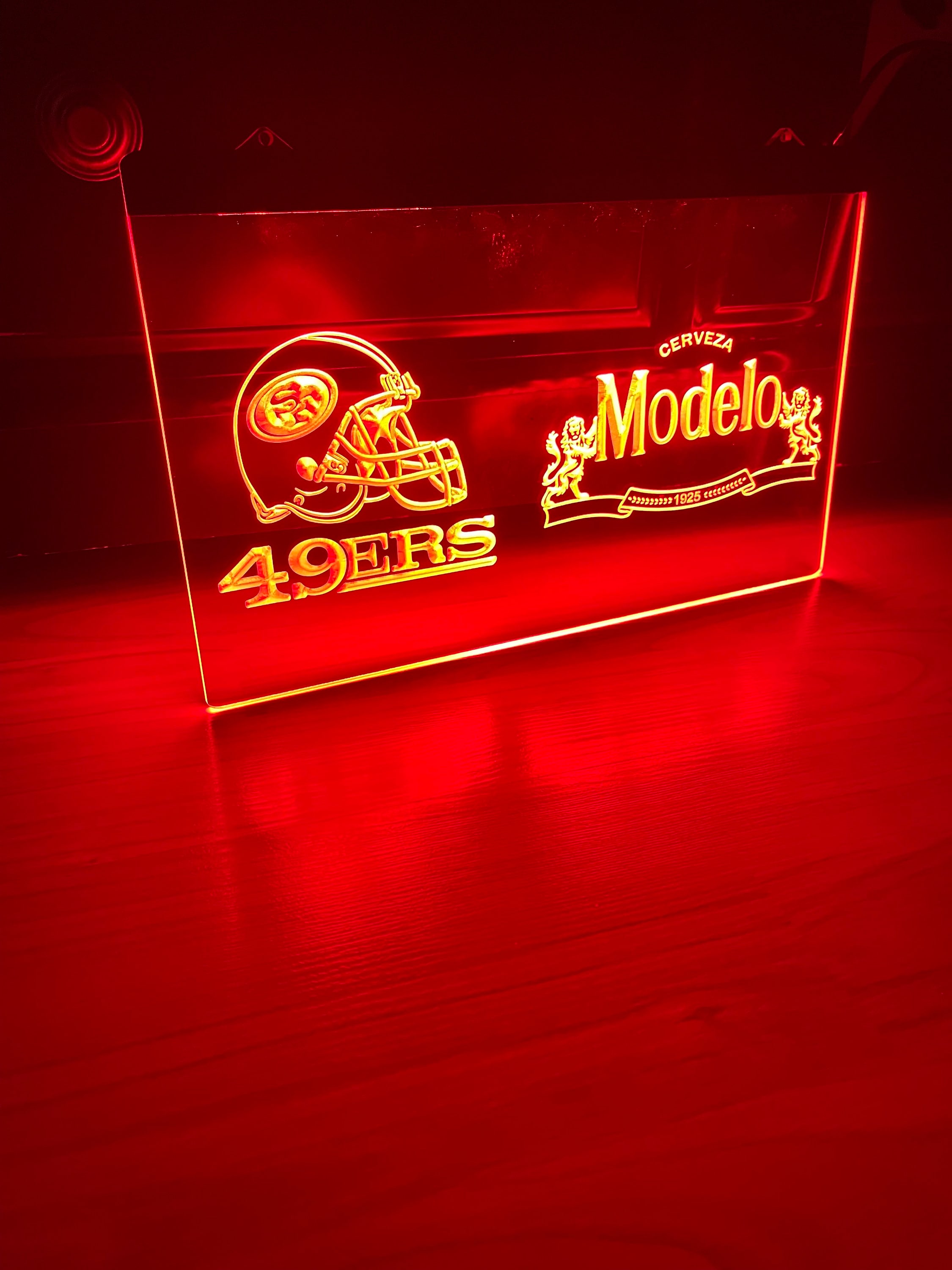 San Francisco 49ers Modelo LED Neon Red Light Sign 8x12 - Etsy