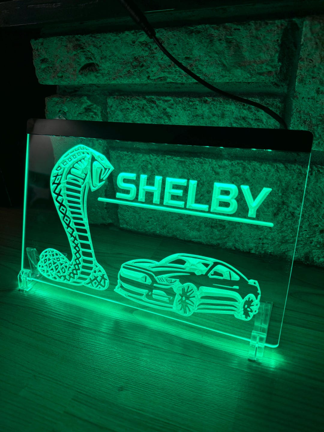 Shelby LED Neon Green Light Sign 8x12 - Etsy