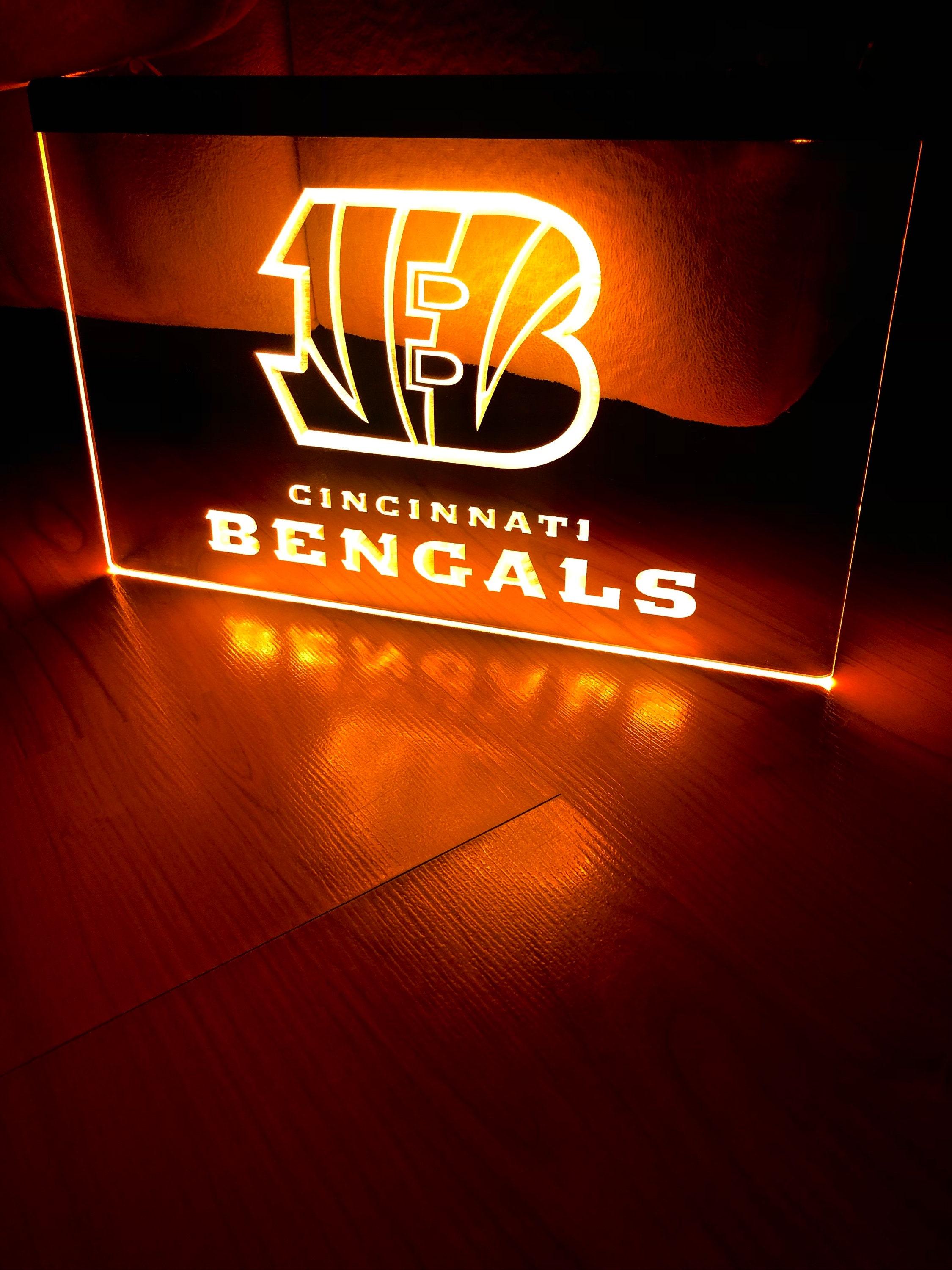 Cincinnati Bengals LED Neon Orange Light Sign 8x12 - Etsy