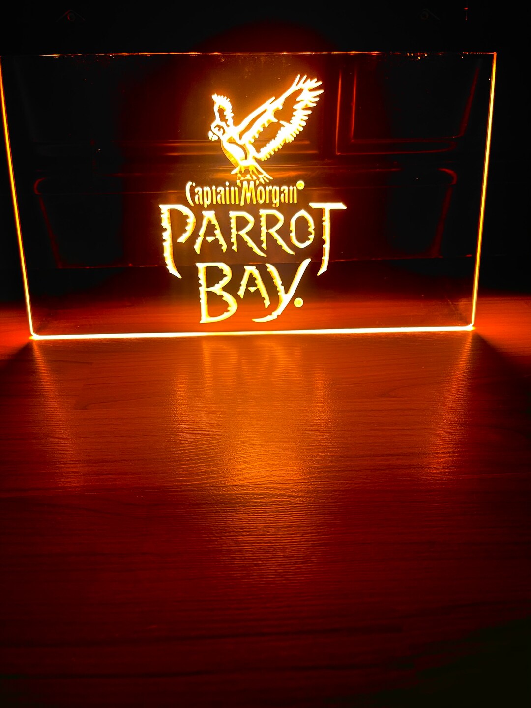 Captain Morgan Parrot Bay LED Neon Orange Light Sign 8x12 - Etsy