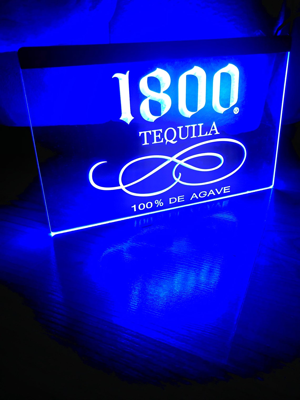 1800 Tequila LED Neon Blue Light Sign 8x12 - Etsy