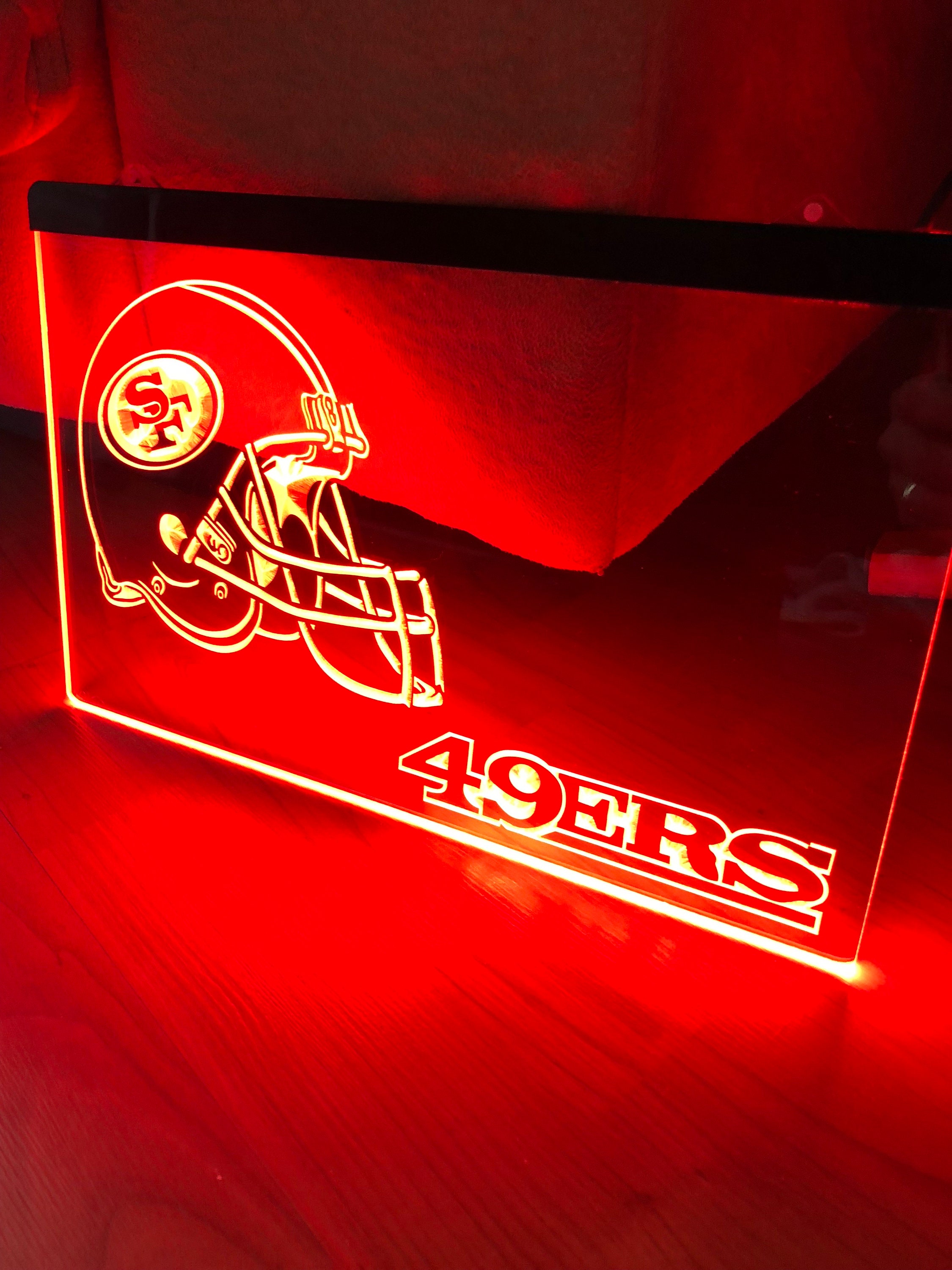 San Francisco 49ers LED Neon Red Light Sign 8x12 - Etsy