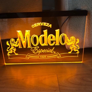 Modelo Especial LED Neon Gold Light Sign 8x12 - Etsy