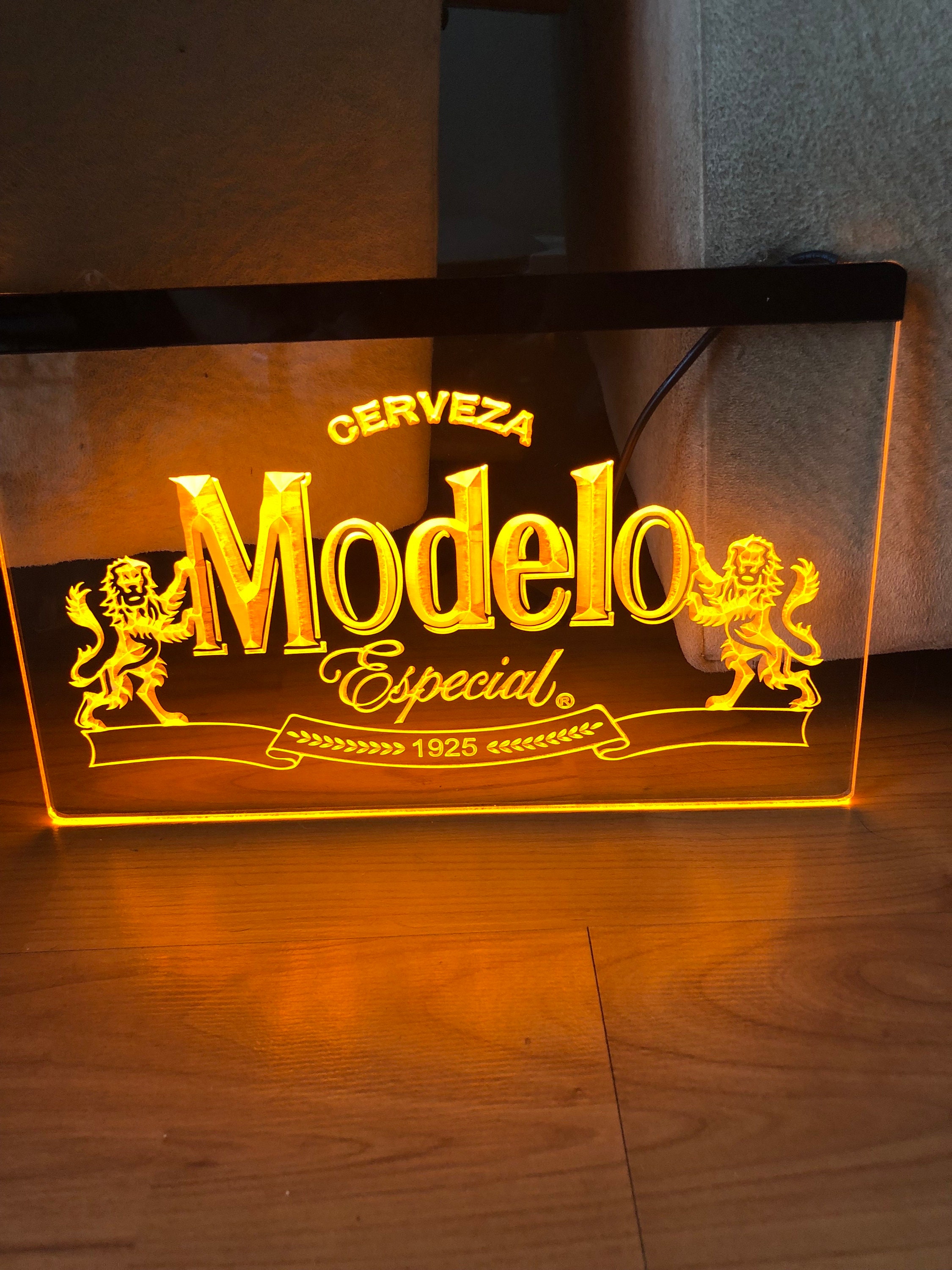 Modelo Especial LED Neon Gold Light Sign 8x12 - Etsy