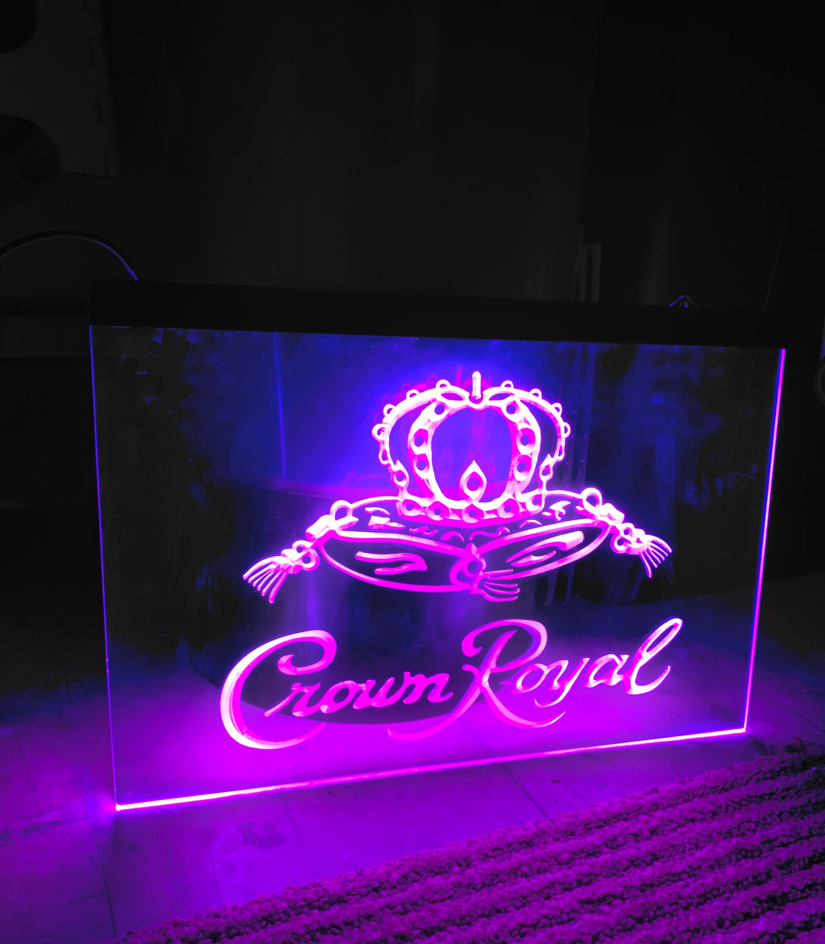 Crown Royal LED Neon Purple Light Sign 8x12 - Etsy