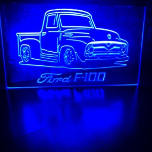 Ford F100 Low Truck LED Neon Blue Light Sign 8x12 - Etsy