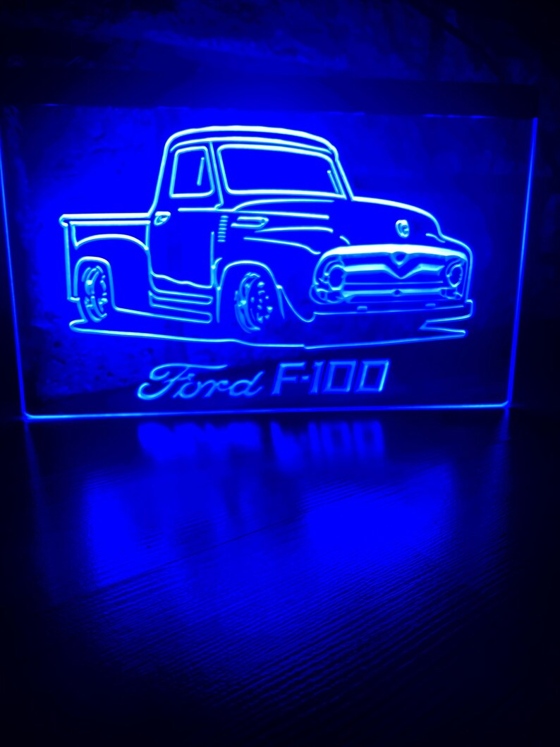 Ford F100 Low Truck LED Neon Blue Light Sign 8x12 - Etsy