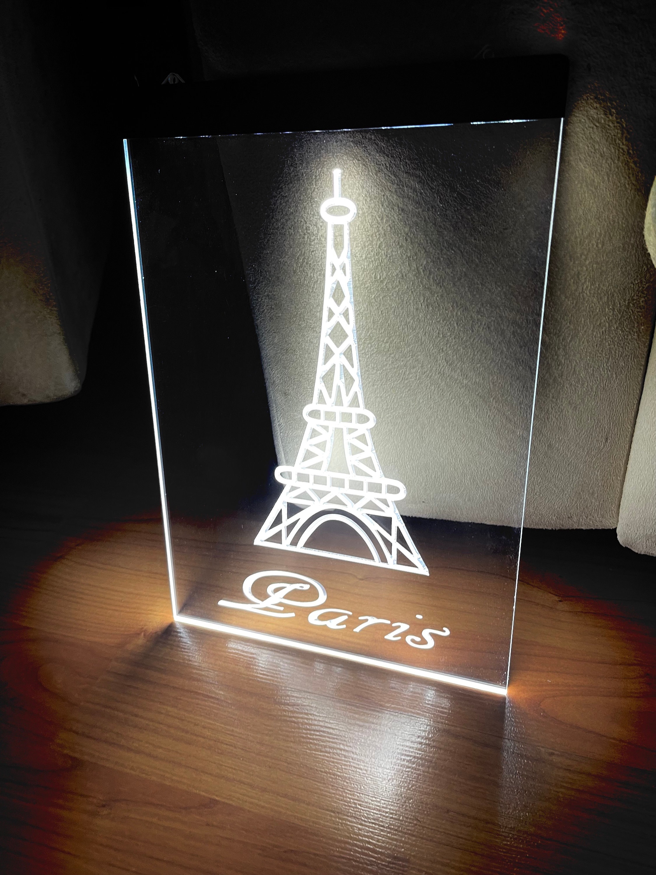 Paris LED Neon White Light Sign 8x12 - Etsy