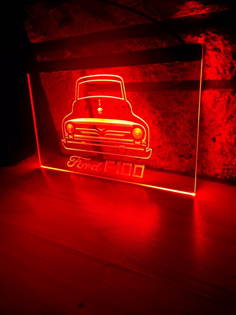 Ford F100 Low Truck LED Neon Red Light Sign 8x12 - Etsy