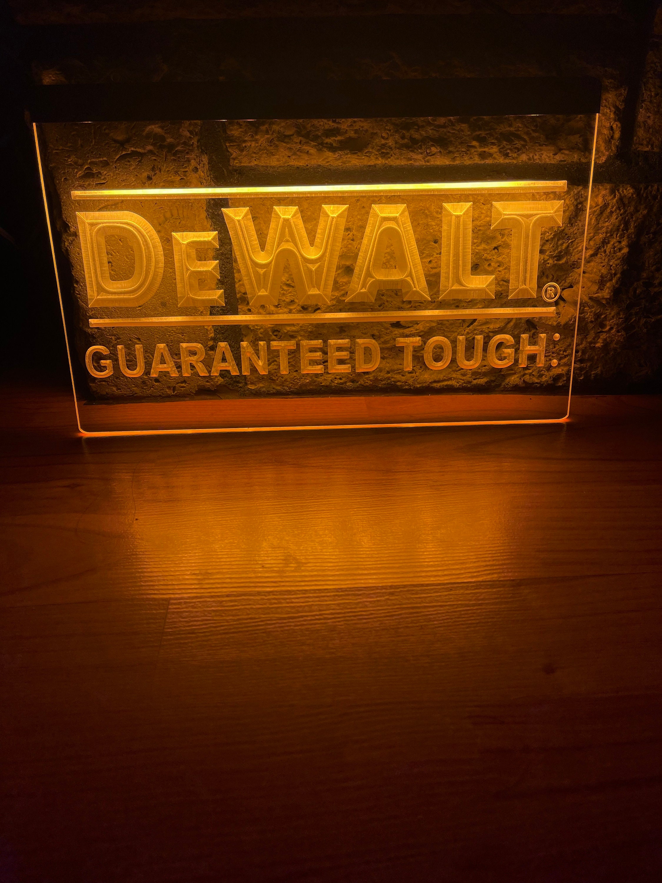 Dewalt LED Neon Gold Light Sign 8x12 - Etsy