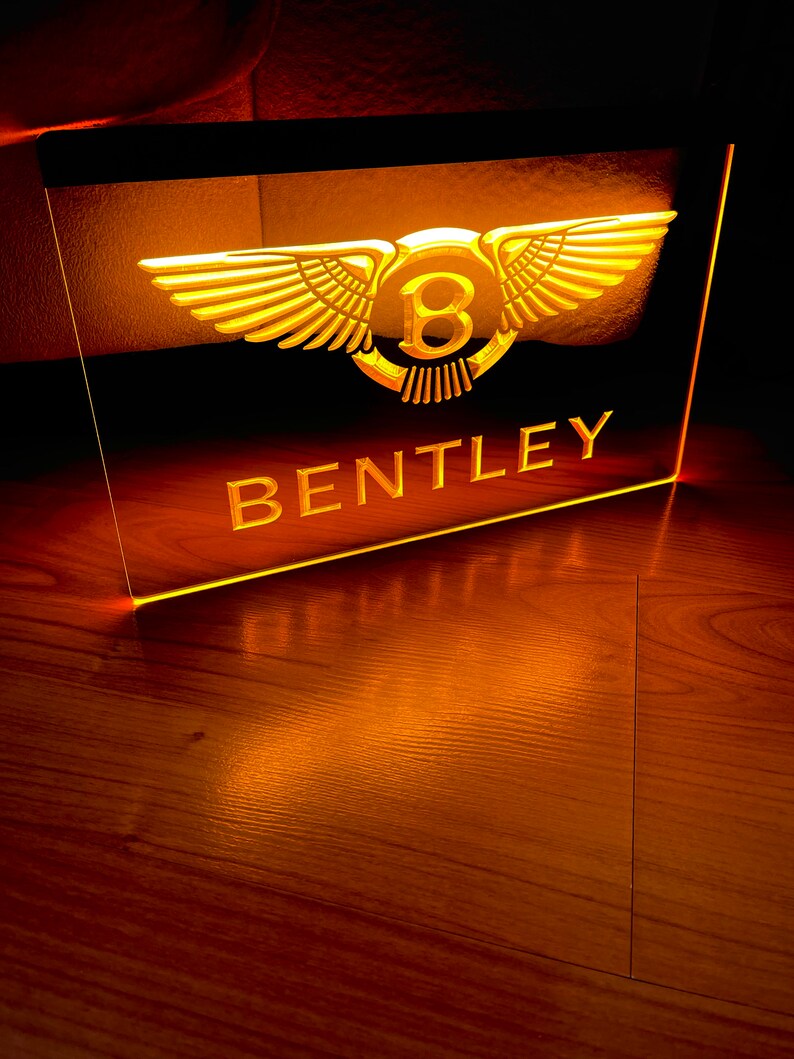 Bentley LED Neon Orange Light Sign 8x12 - Etsy