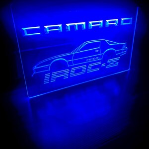 IROC LED Neon Blue Light Sign 8x12 - Etsy