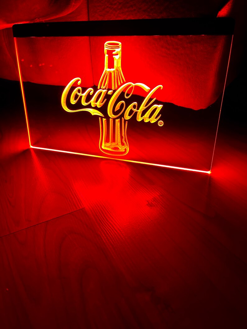 Coca Cola LED Neon Red Light Sign 8x12 - Etsy