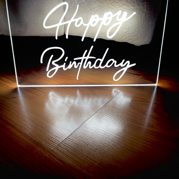 Led Happy Birthday Sign - Etsy