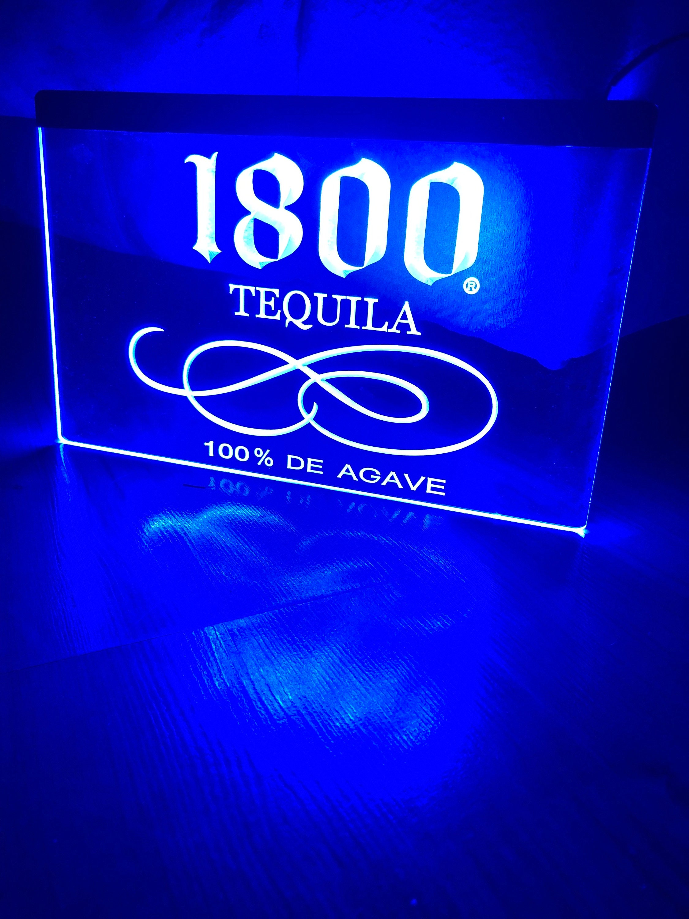 1800 Tequila LED Neon Blue Light Sign 8x12 - Etsy