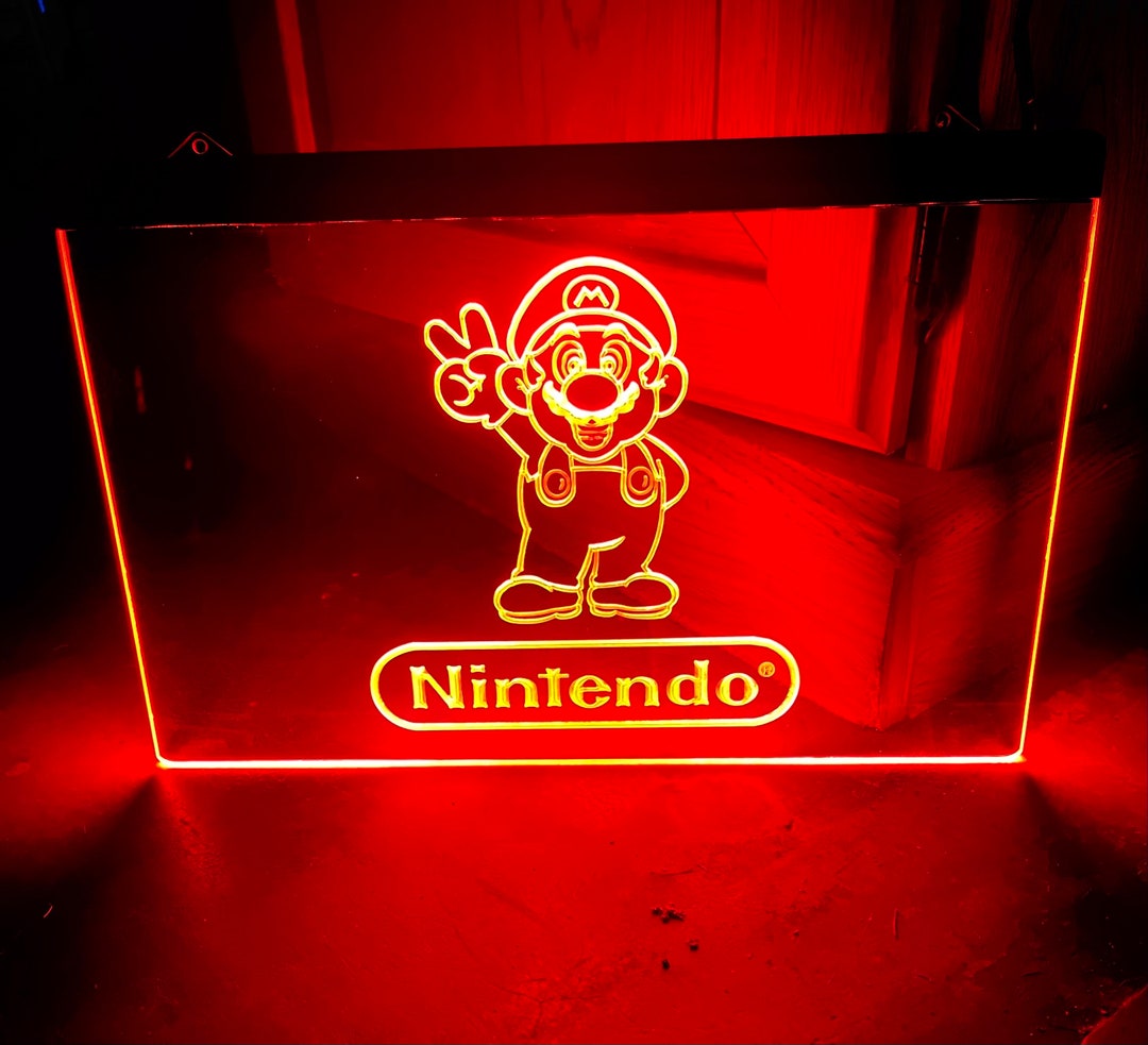 Nintendo LED Neon Red Light Sign 8x12 - Etsy