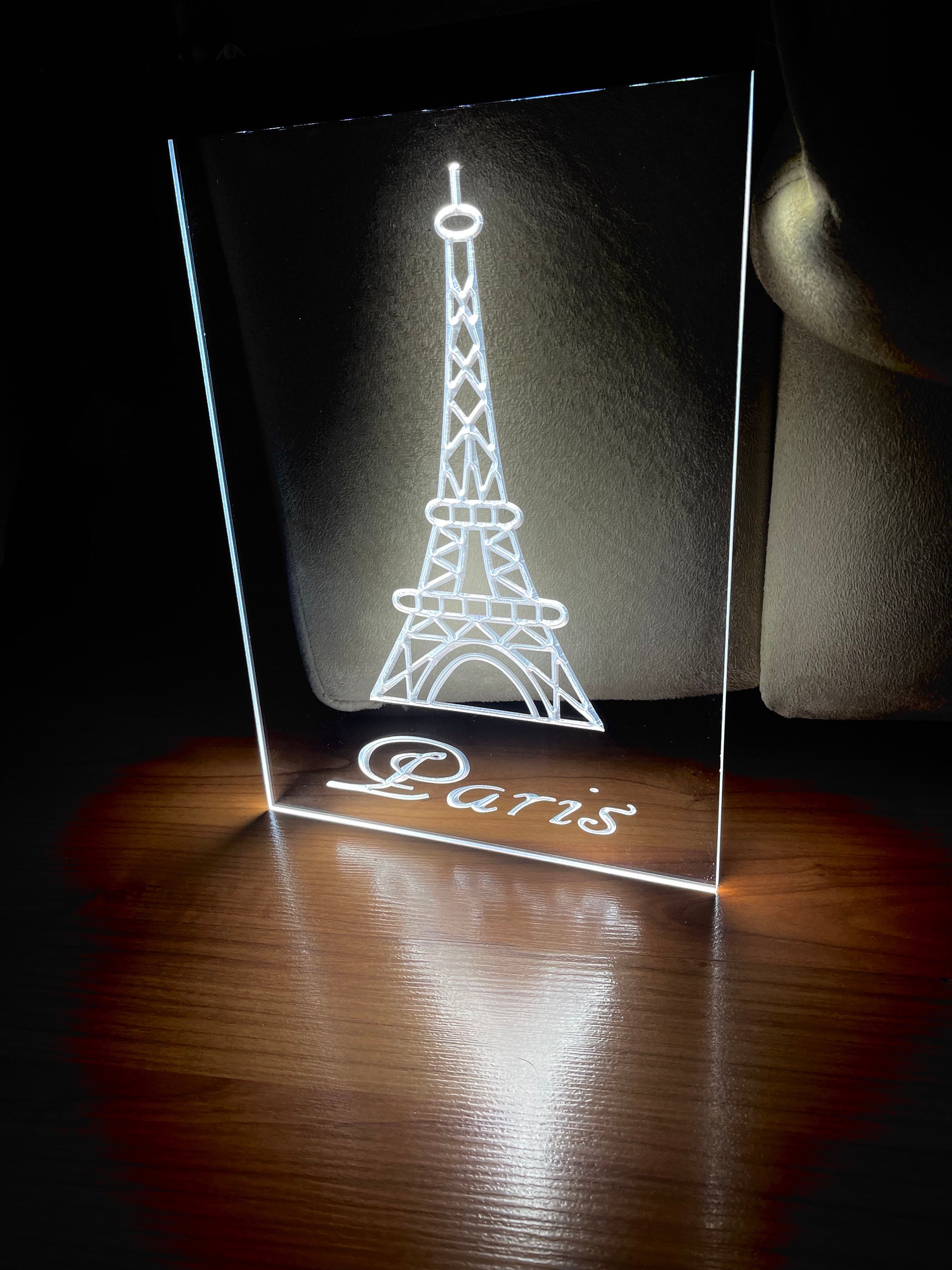 Paris LED Neon White Light Sign 8x12 - Etsy