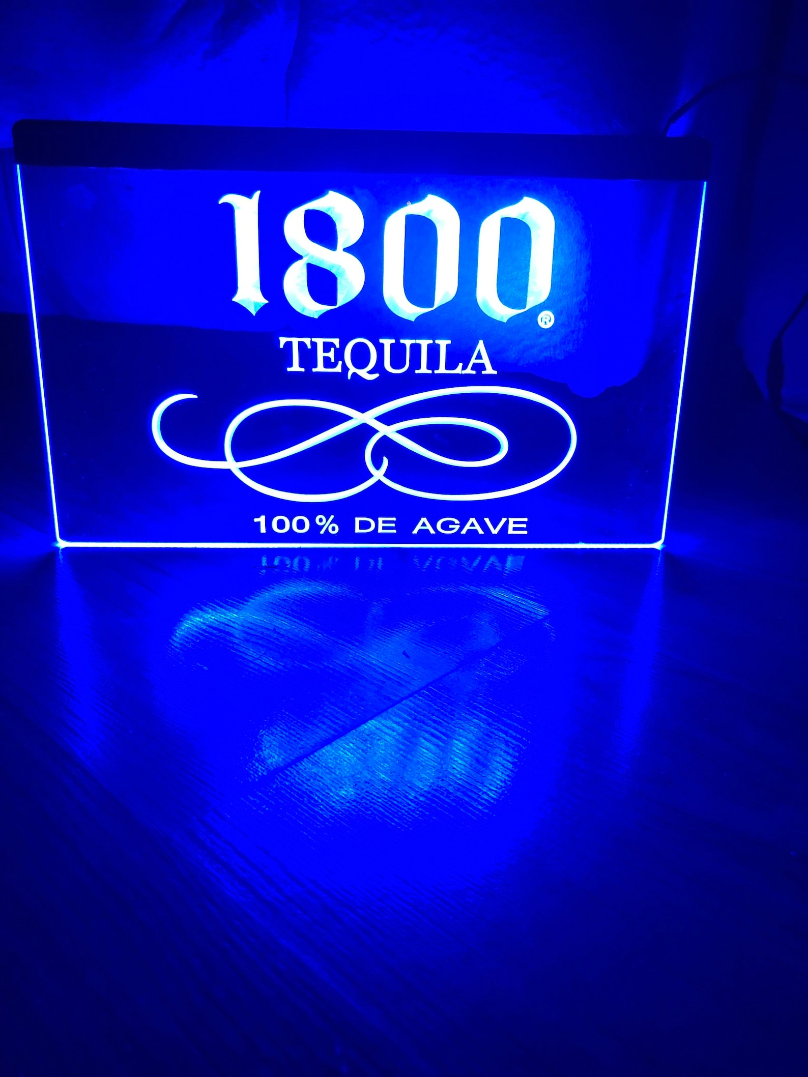 1800 Tequila LED Neon Blue Light Sign 8x12 - Etsy