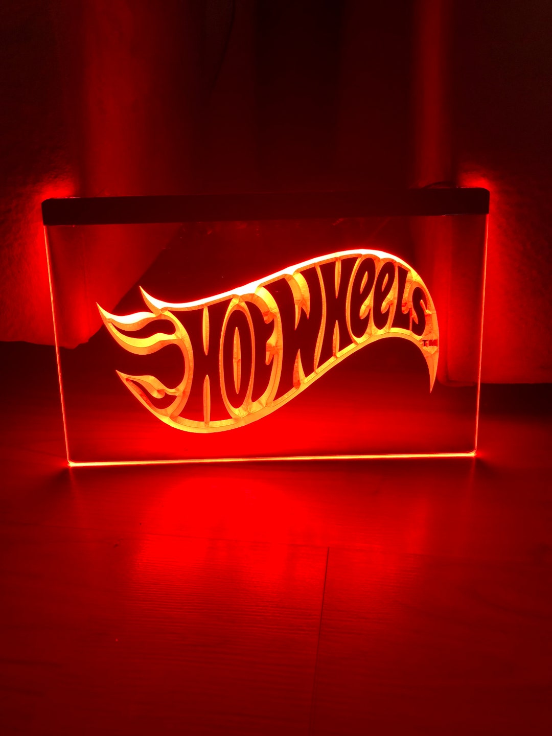 Hot Wheels LED Neon Red Light Sign 8x12 - Etsy