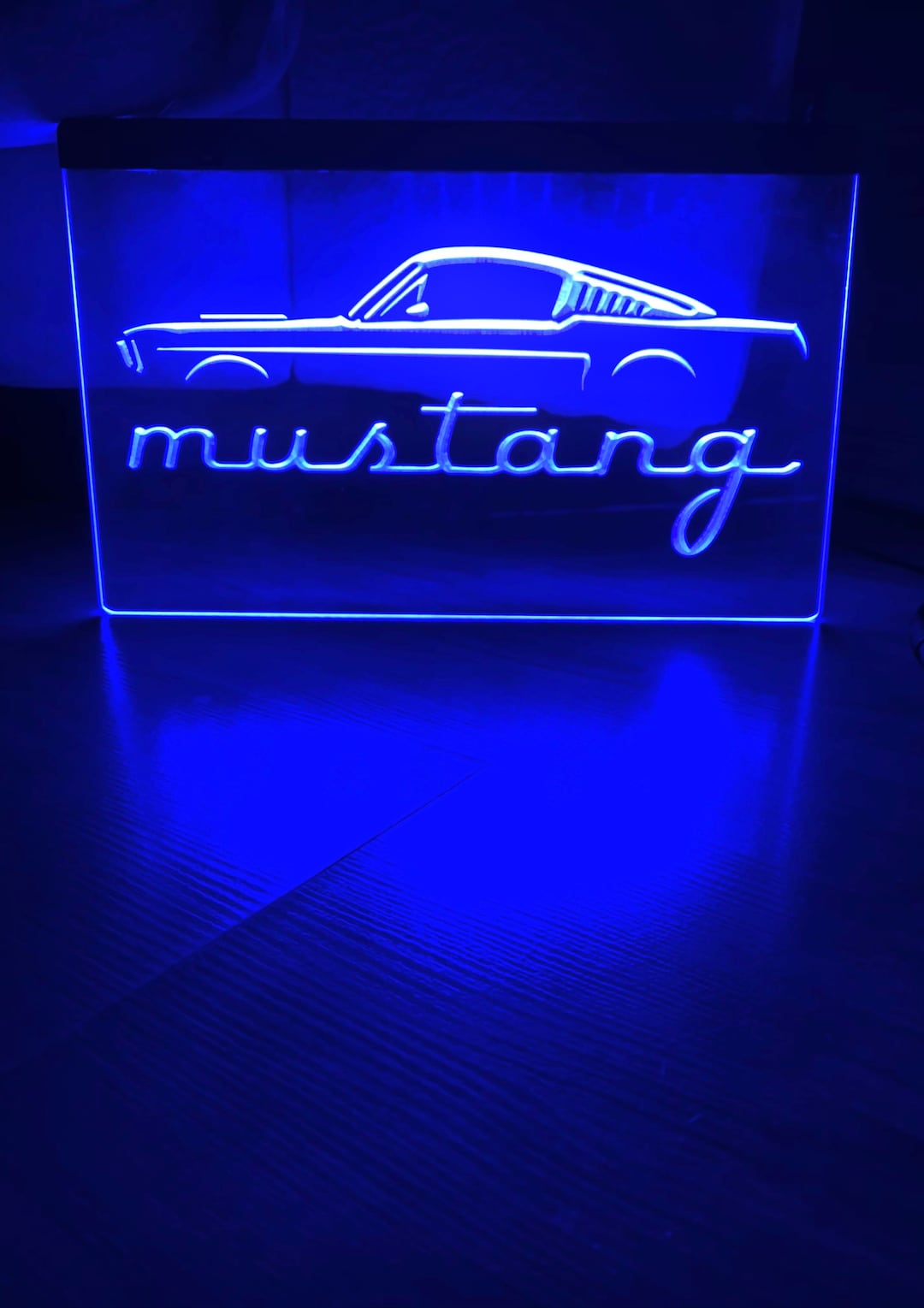 Ford Mustang Classic LED Neon Blue Light Sign 8x12 - Etsy