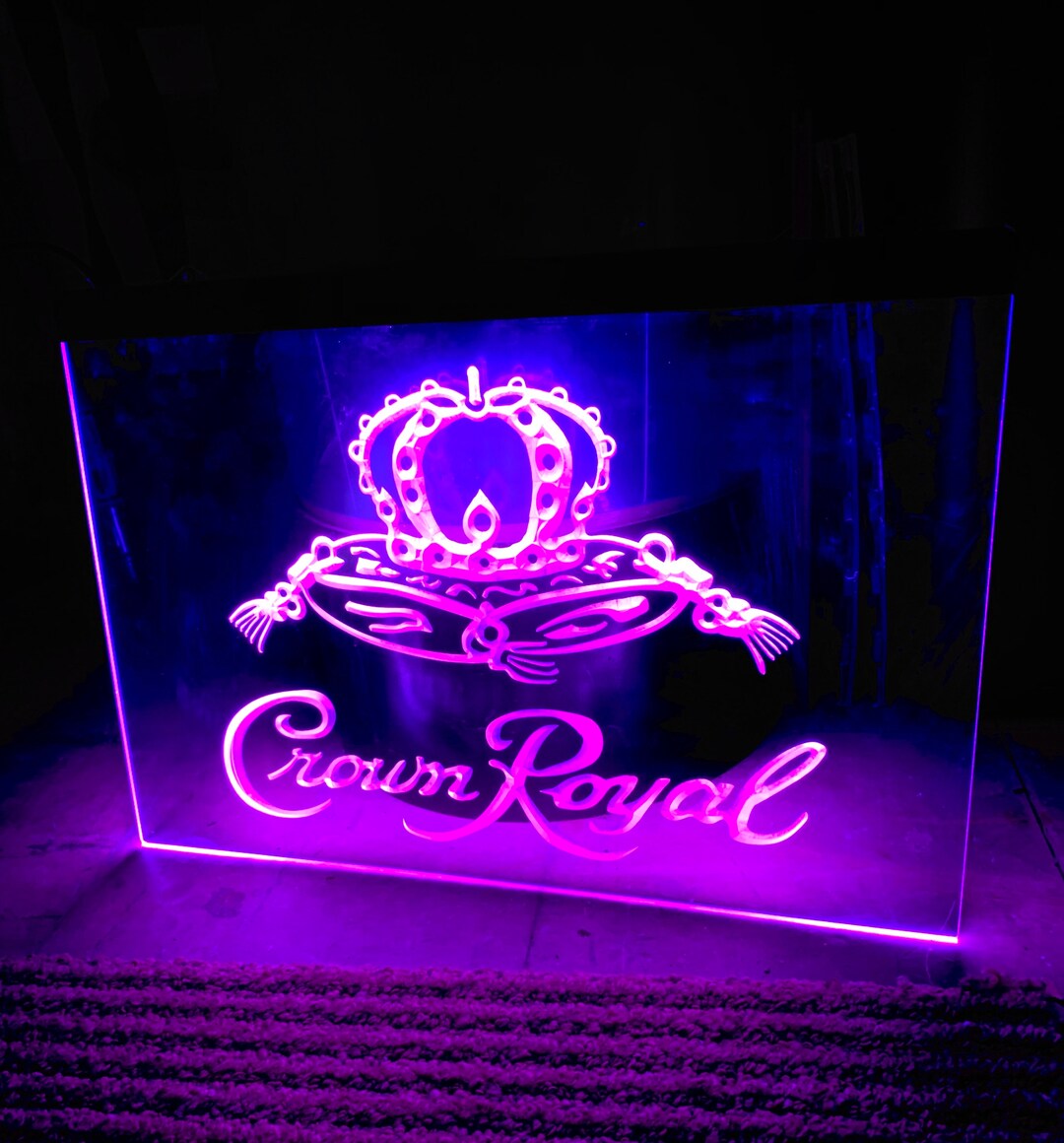 Crown Royal LED Neon Purple Light Sign 8x12 - Etsy