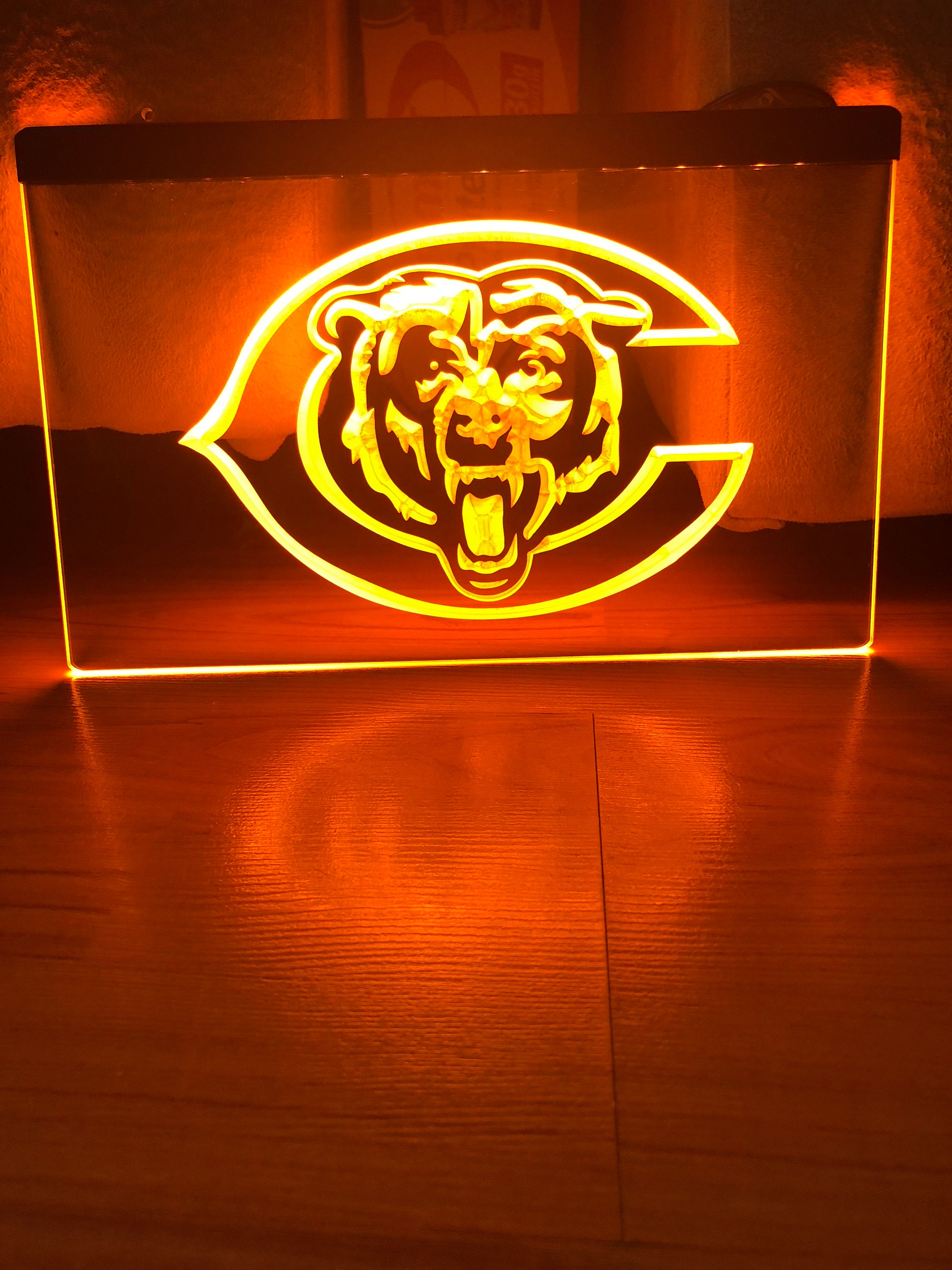 Chicago Bears LED Neon Orange Light Sign 8x12 - Etsy