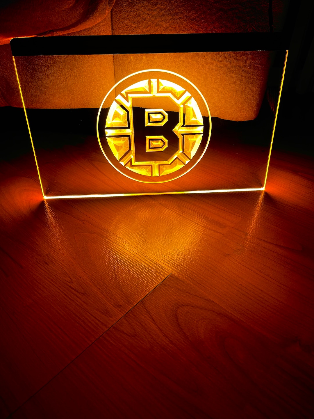 Boston Bruins LED Neon Gold Light Sign 8x12 - Etsy