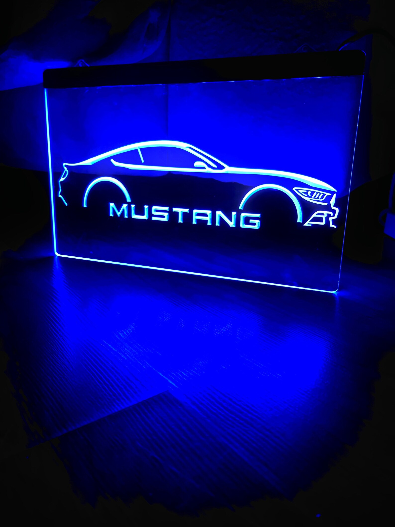 Ford Mustang LED Neon Blue Light Sign 8x12 - Etsy