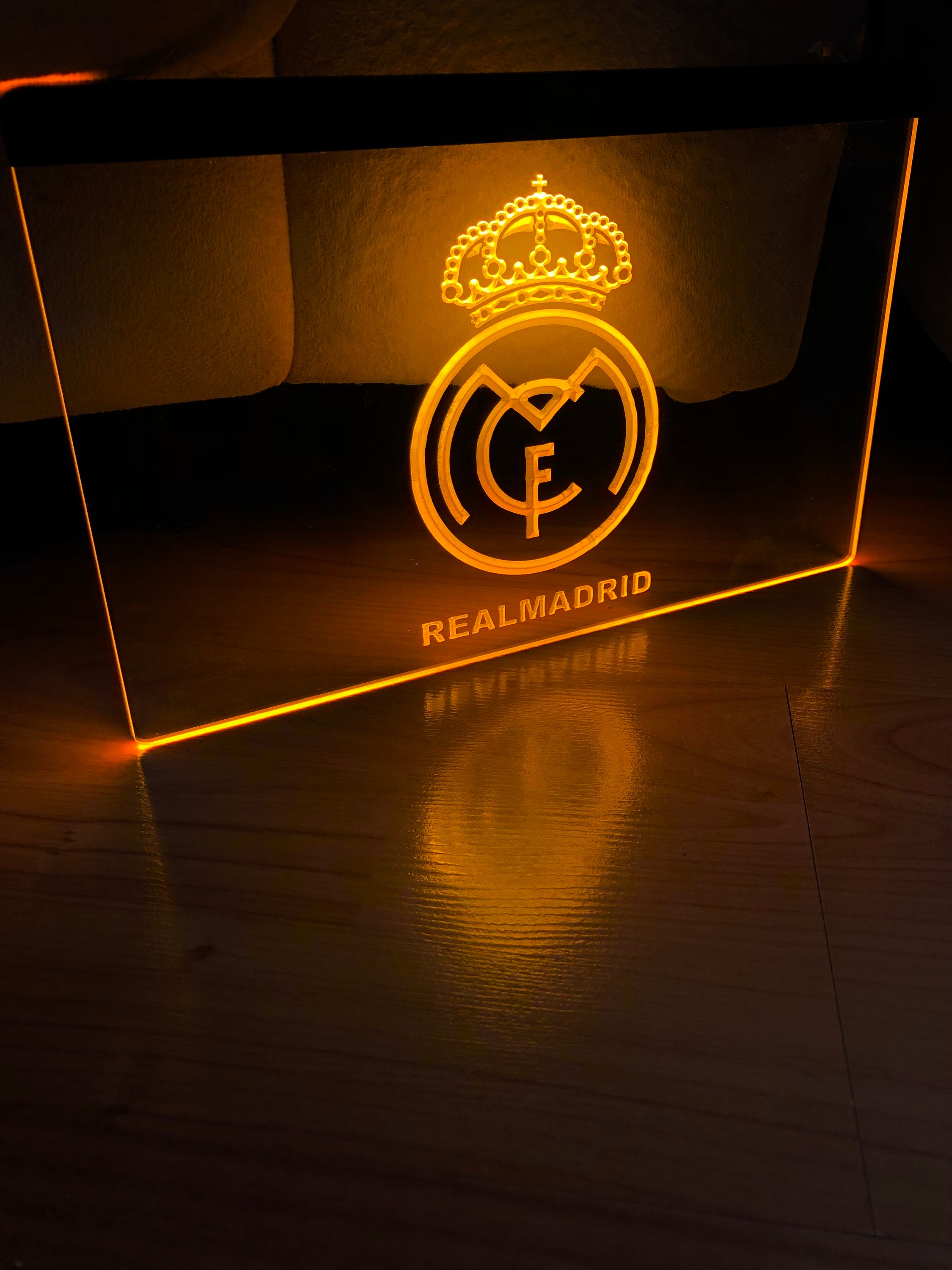 Real Madrid LED Neon Gold Light Sign 8x12 - Etsy
