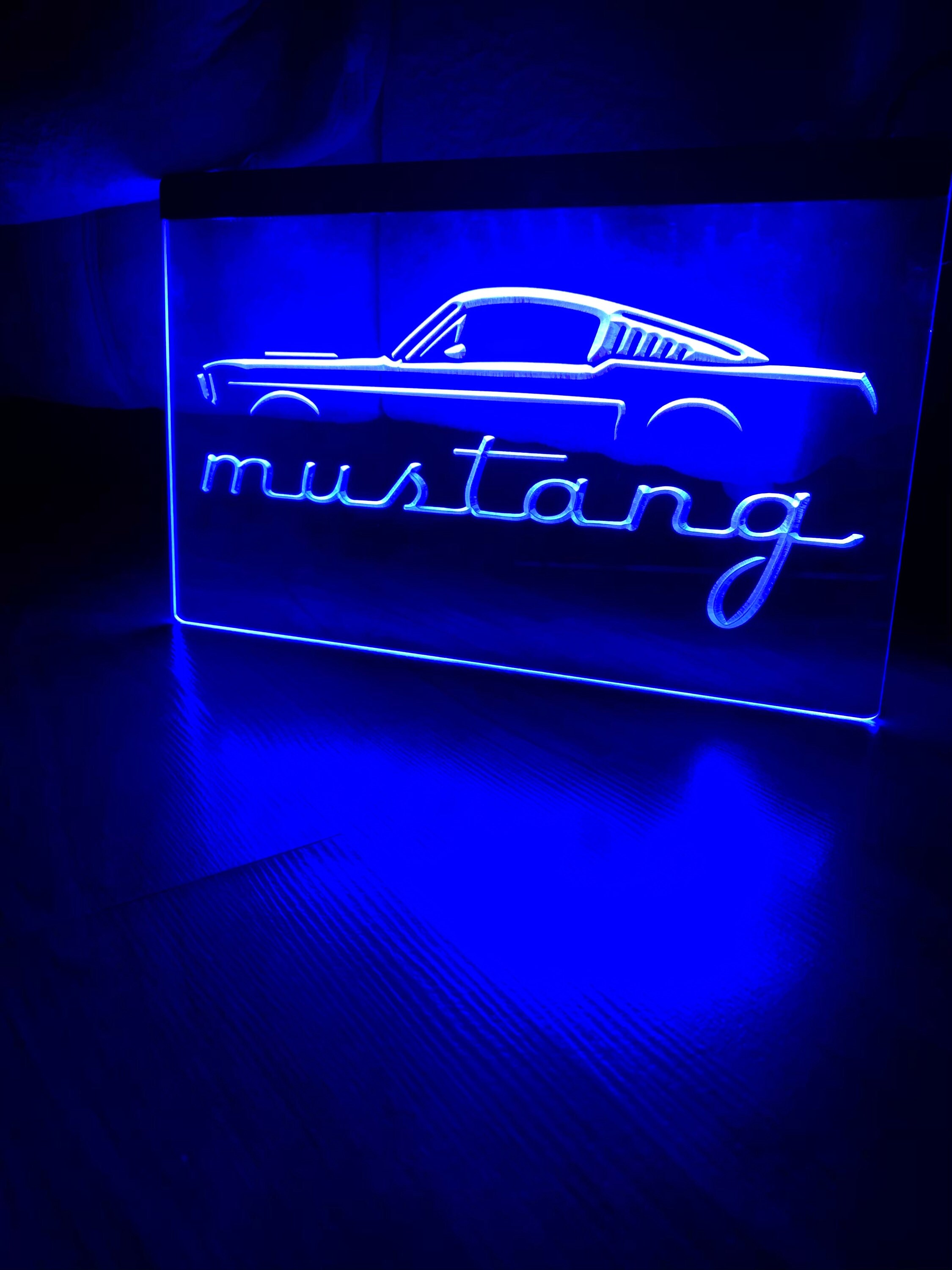 Ford Mustang Classic LED Neon Blue Light Sign 8x12 - Etsy