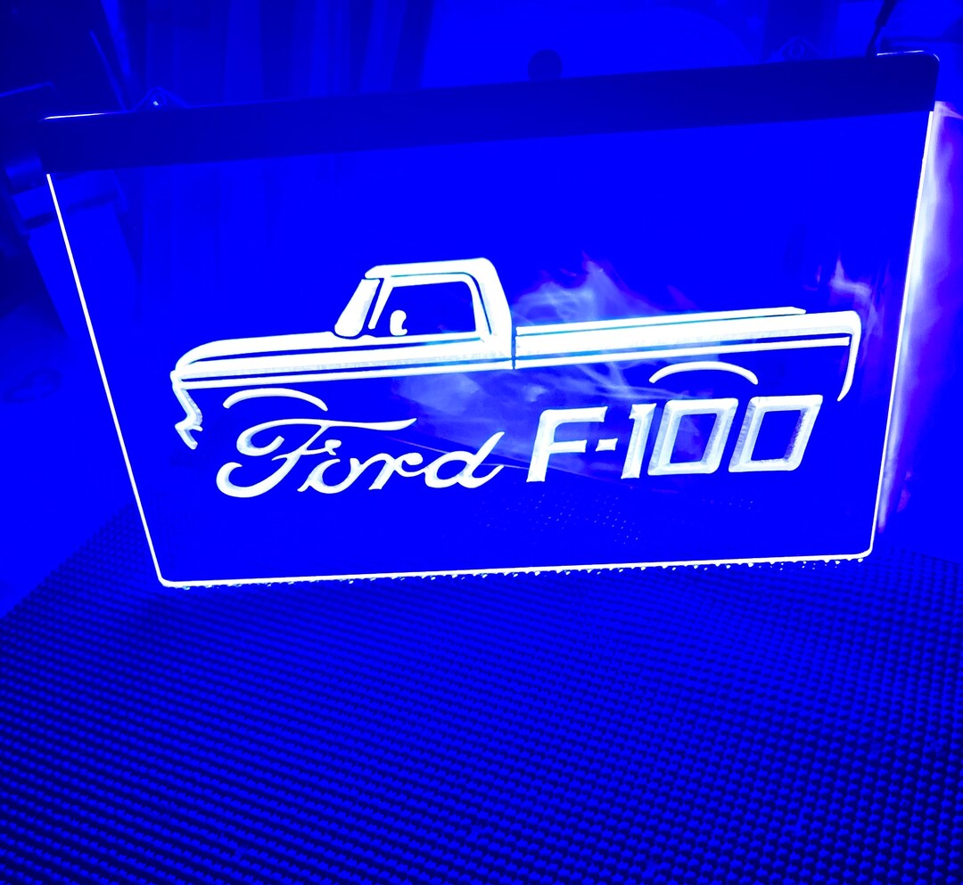 Ford F100 Truck LED Neon Blue Light Sign 8x12 - Etsy