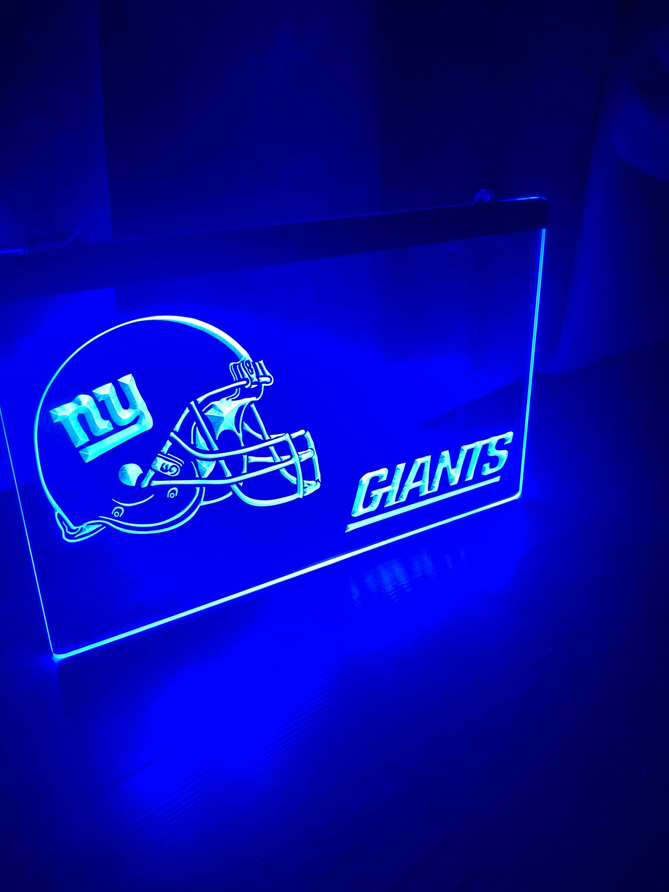 New York Giants LED Neon Blue Light Sign 8x12 - Etsy