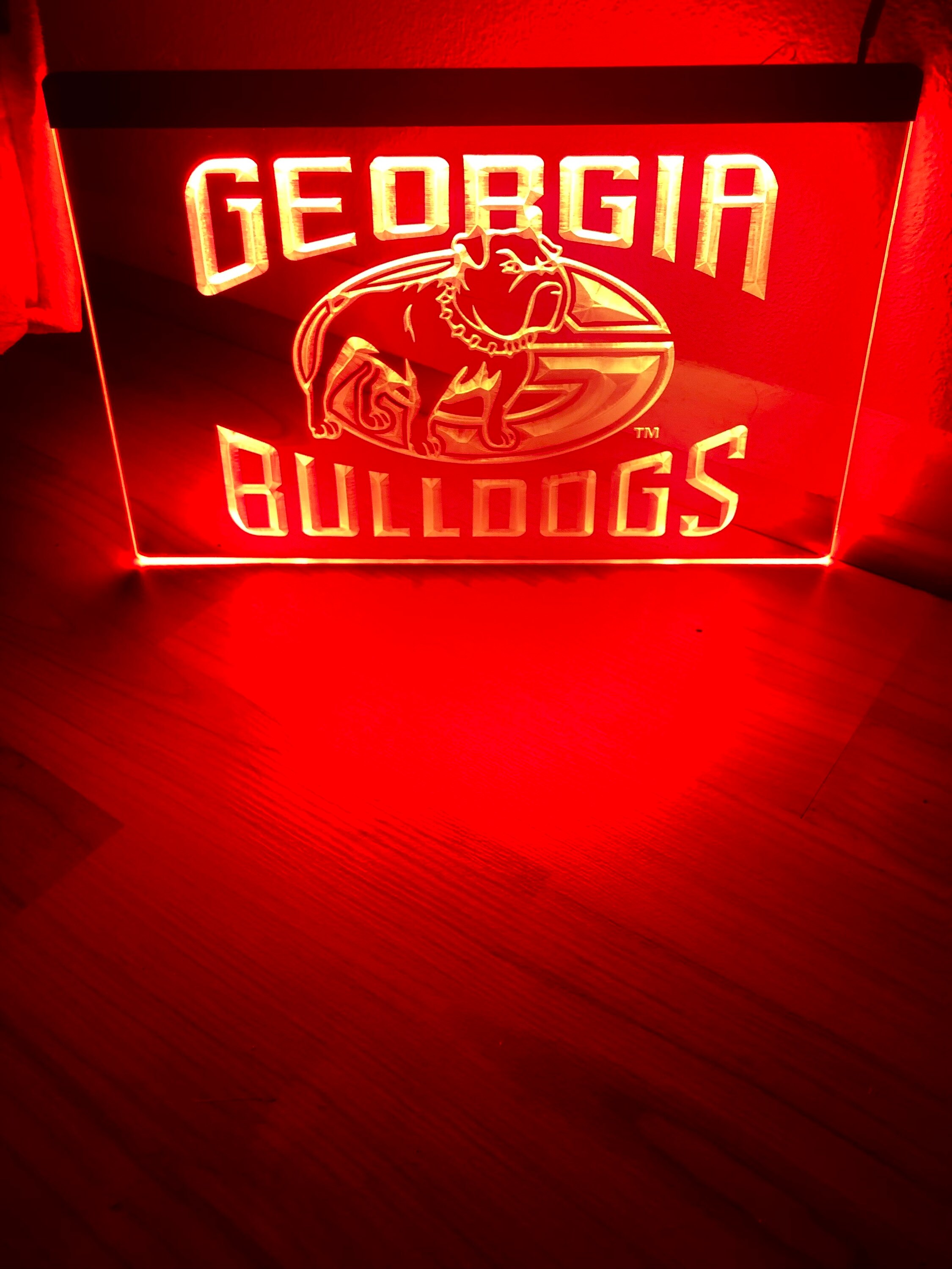 Georgia Bulldogs LED Neon Red Light Sign 8x12 - Etsy