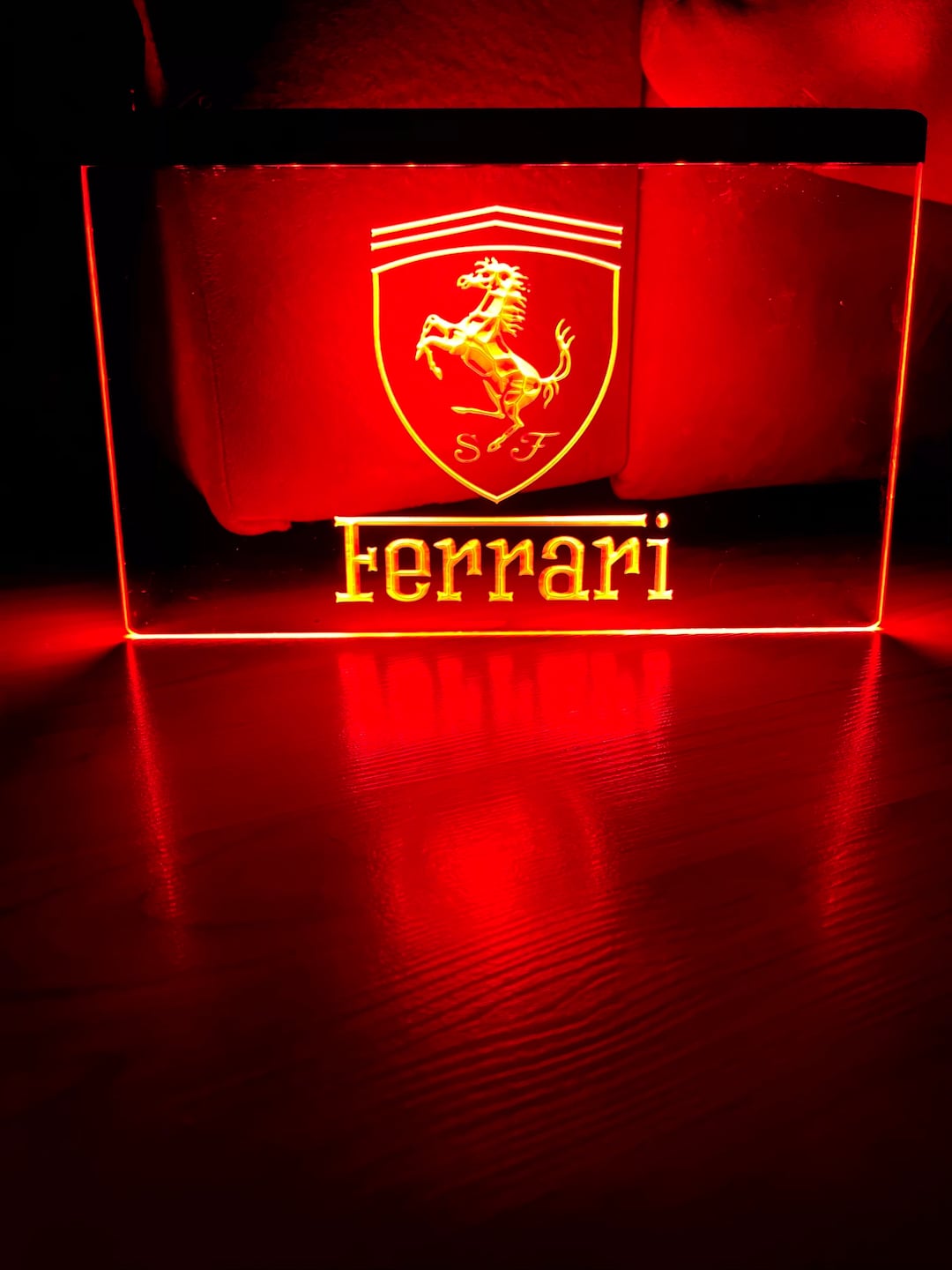 Ferrari LED Neon Red Light Sign 8x12 - Etsy