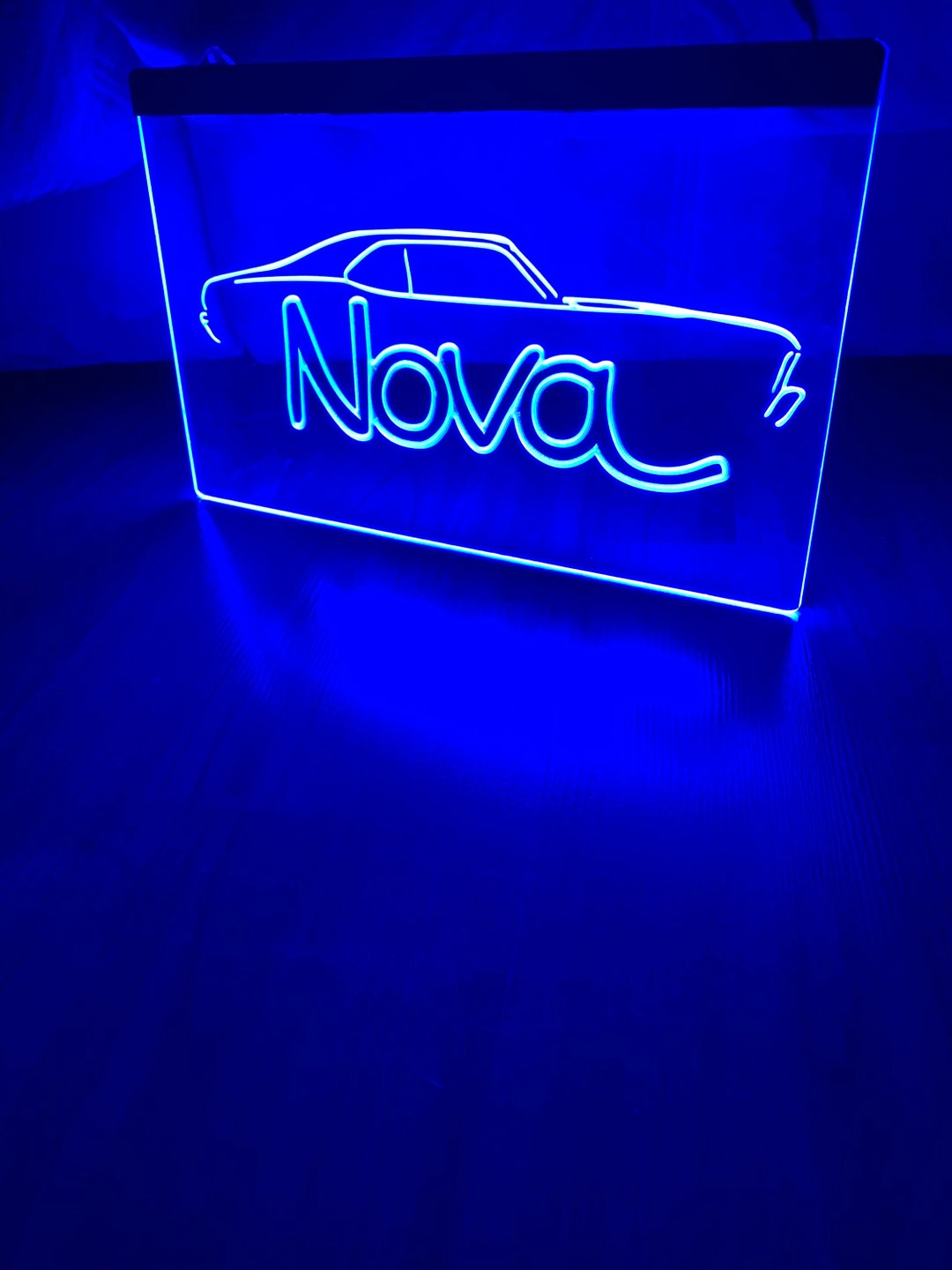 Nova LED Neon Blue Light Sign 8x12 - Etsy