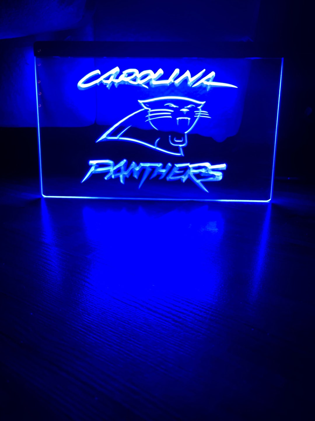 Carolina Panthers LED Neon Blue Light Sign 8x12 - Etsy