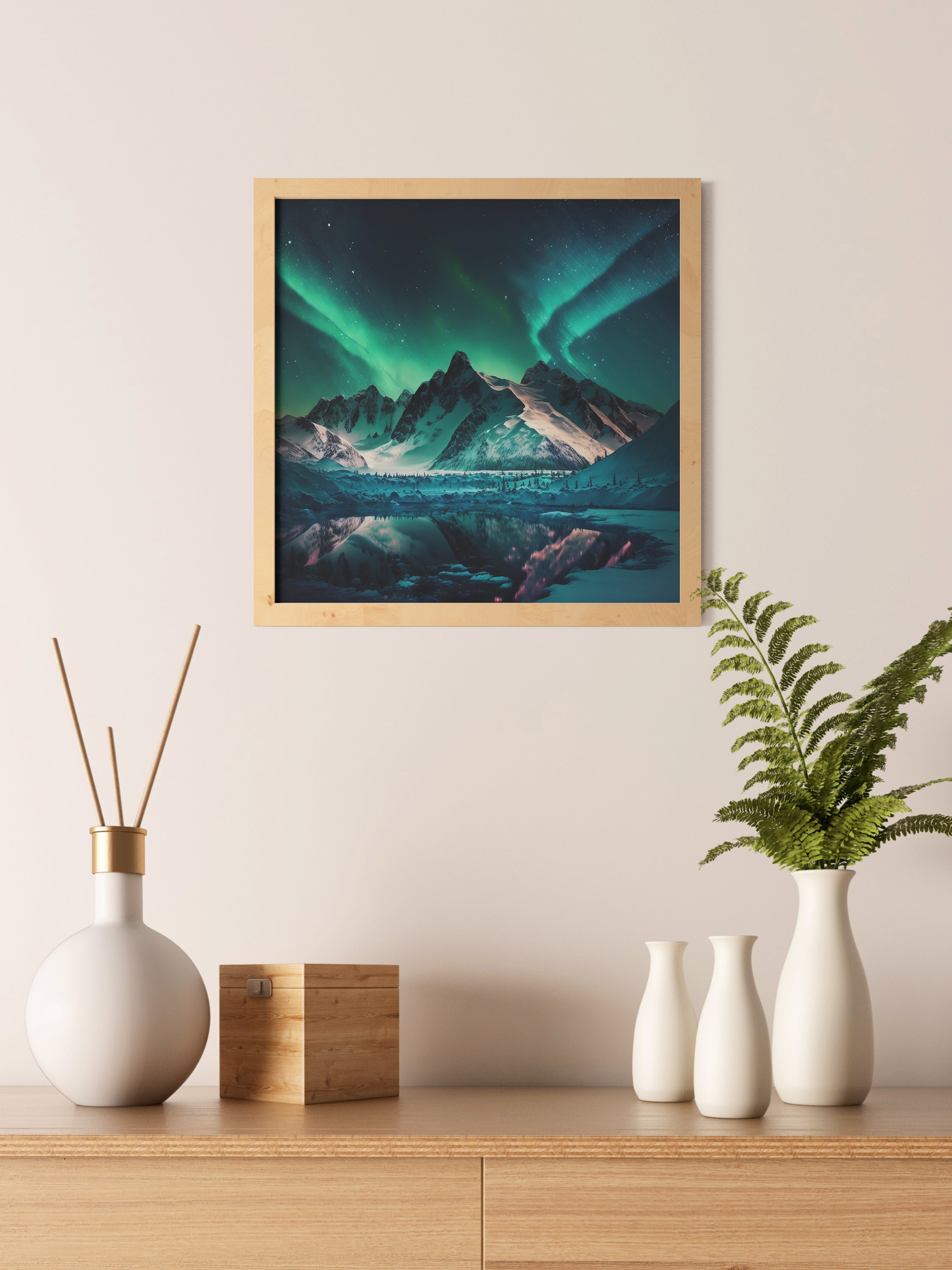 Northern Lights - Poster - Professional Art - Modern Wall Art - Scenery ...